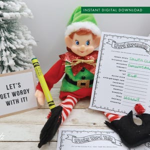 Christmas Elf Word Games, Elf Activity Sheets, Elf Printables, Elf ...