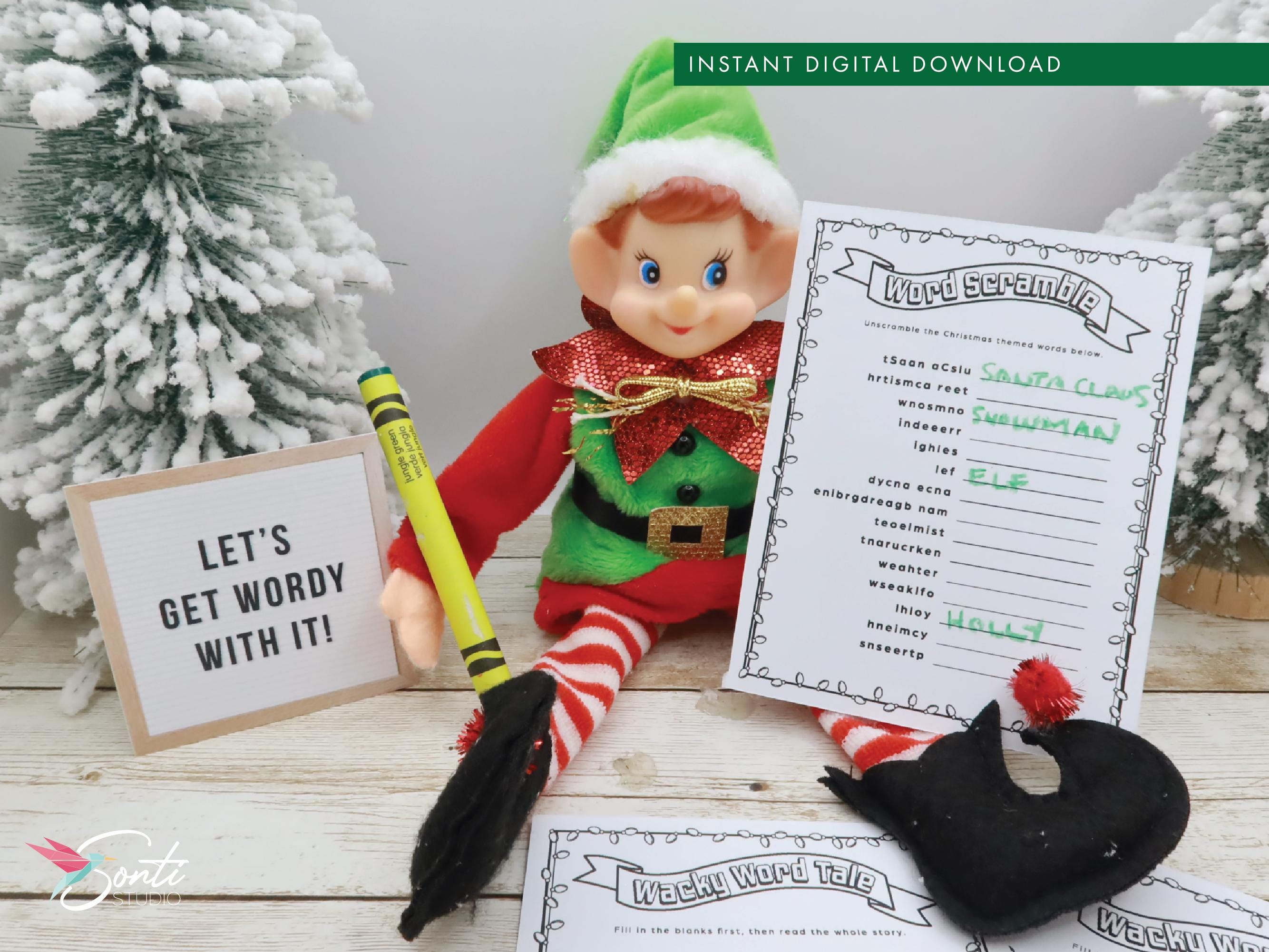 Christmas Elf Word Games, Elf Activity Sheets, Elf Printables, Elf ...