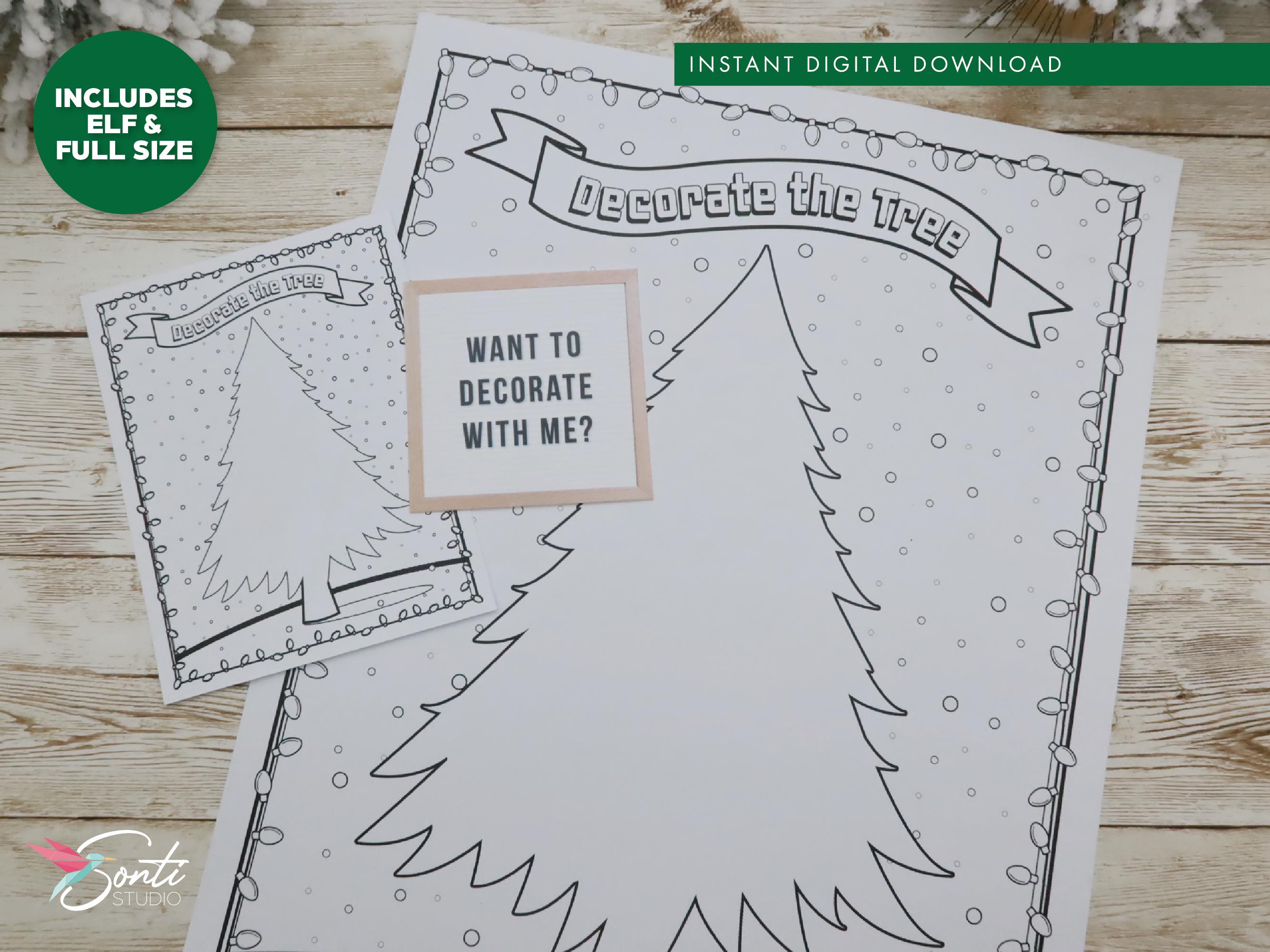 Christmas Elf Activity Sheets, Elf Coloring, Elf Printables, Elf ...