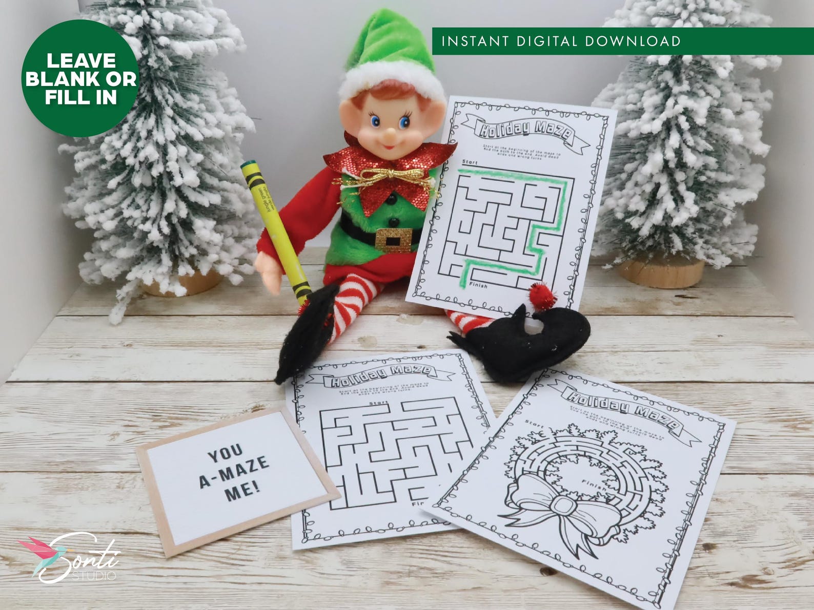 Christmas Elf Mazes, Elf Printables, Elf Activity, Elf Older Kids, Elf ...