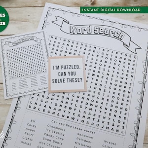 Christmas Elf Word Search, Elf Activity Sheets, Elf Printables, Elf ...