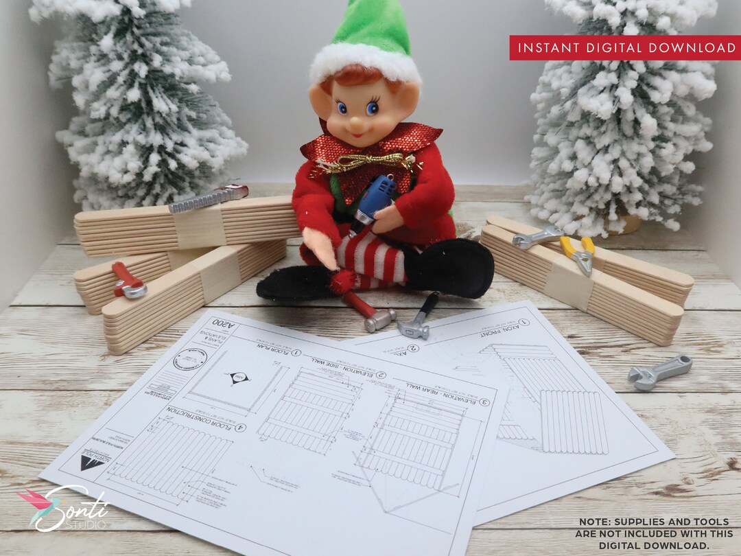 Elf Printable Clubhouse Blueprints, Elf Activities, Elf Clubhouse, Elf ...