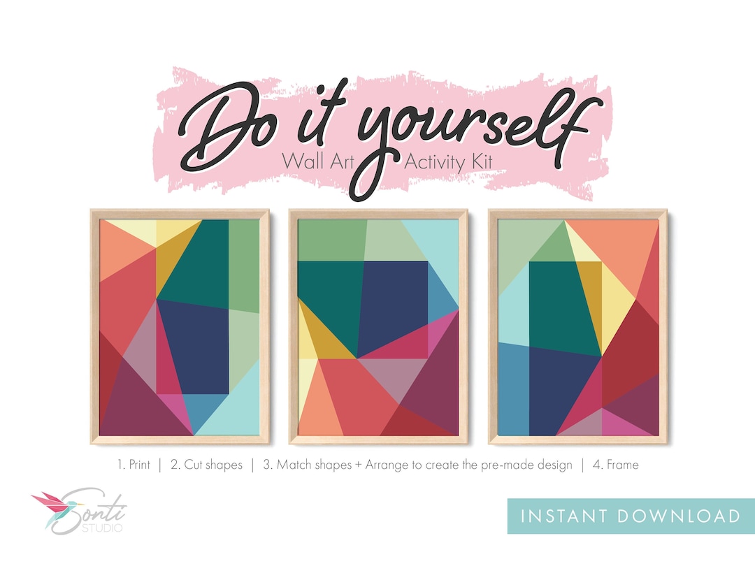 Wall Art Activity, Do It Yourself Kit, Do It Yourself Print, Activity ...
