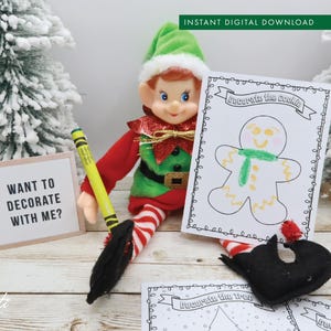 Christmas Elf Activity Sheets, Elf Coloring, Elf Printables, Elf ...