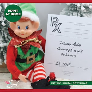 Christmas Printable Elf Sick Notes, Elf Kit, Elf Ideas, Elf Accessories ...