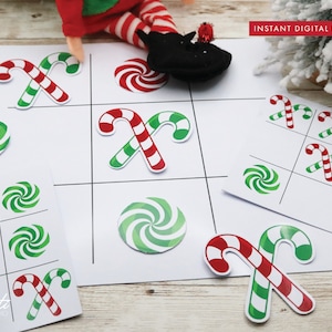 Christmas Printable Elf Tic-tac-toe, Elf Games, Elf Kit, Elf Ideas, Elf ...