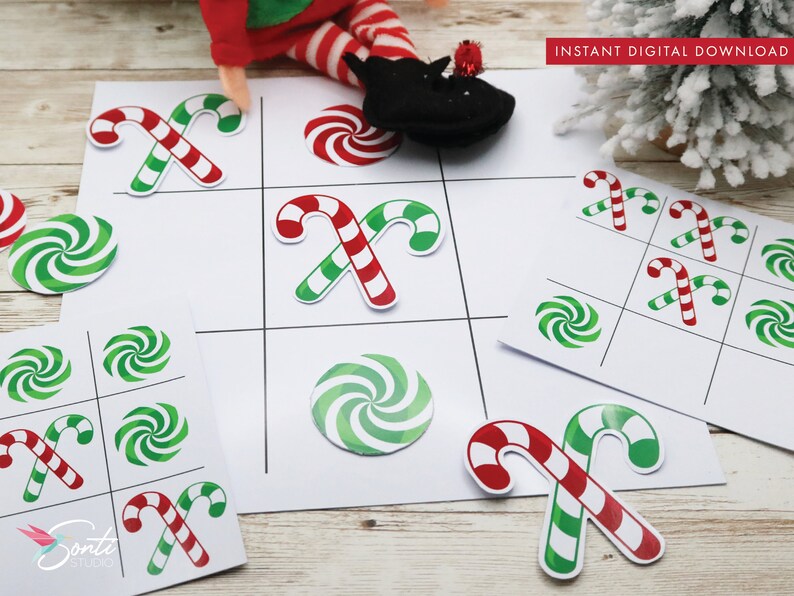Christmas Printable Elf Tic-tac-toe Elf Kit Elf Ideas Elf - Etsy