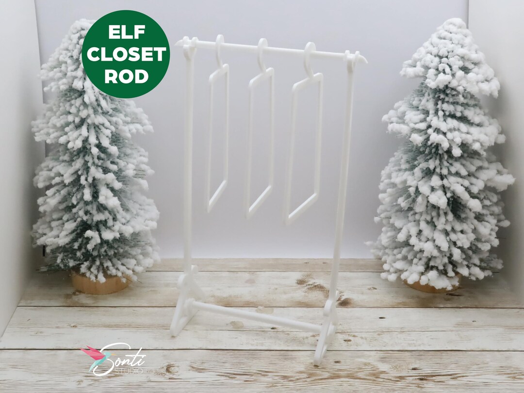 Christmas Elf Clothing Rack, Elf Closet Rod, Elf Hangers, Elf Display ...