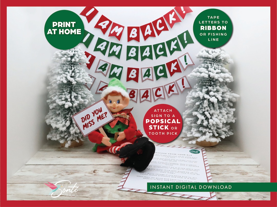 Canva Editable Elf Return, Elf Printable, Elf Letter Template, Elf ...