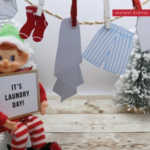 Christmas Printable Elf Laundry Day, Elf Kit, Elf Ideas, Elf ...