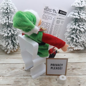 Christmas Elf Newspaper and Toilet, Elf Ideas, Elf Antics, Elf ...