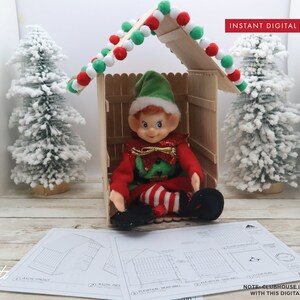 Elf Printable Clubhouse Blueprints, Elf Activities, Elf Clubhouse, Elf ...