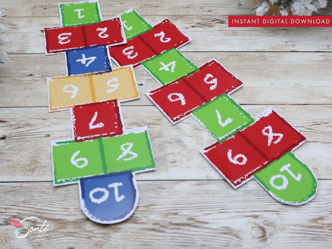 Christmas Printable Elf Hopscotch Elf Kit Elf Ideas Elf - Etsy