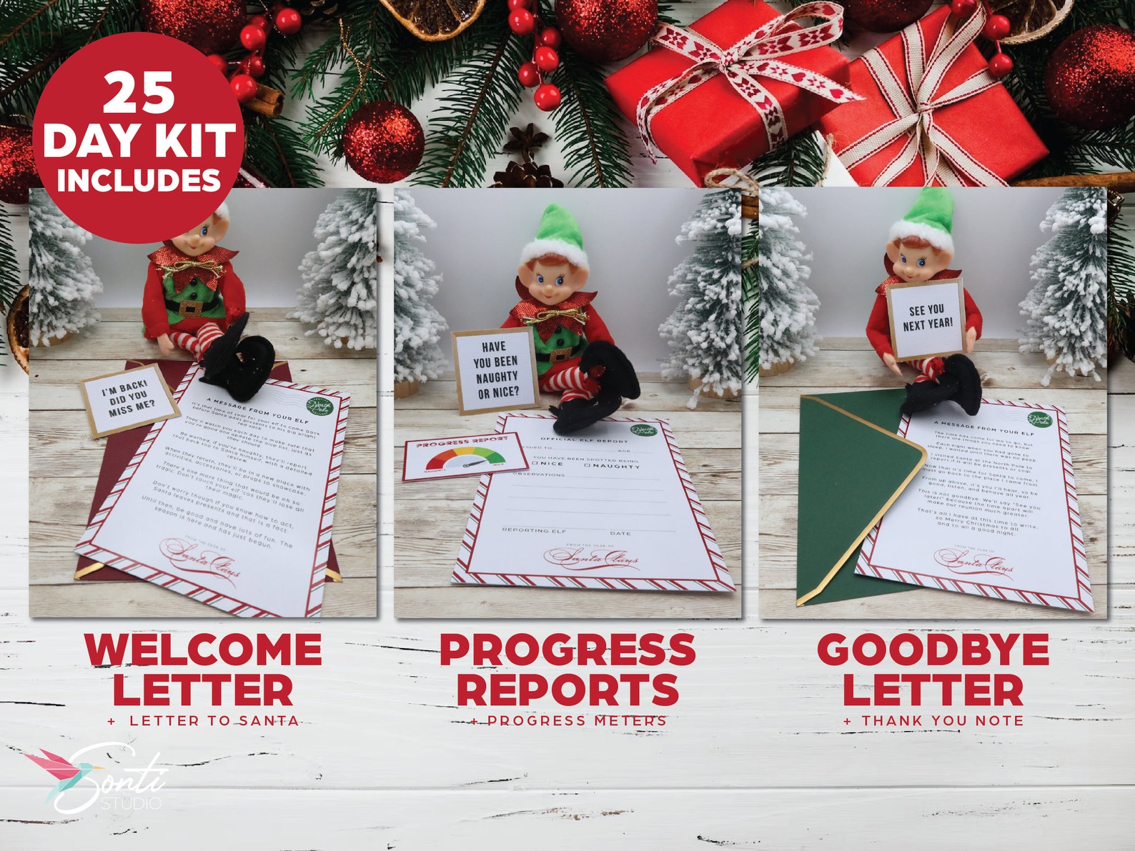 Christmas Elf 24 Day Kit, Elf Ideas, Elf Return, Elf Accessories, Elf ...