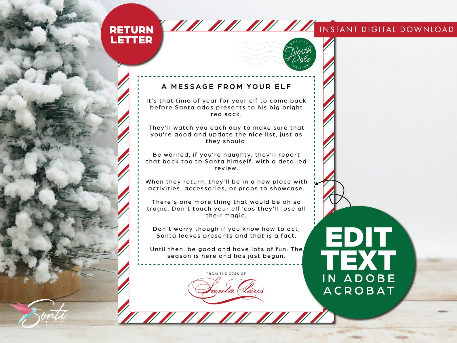 Editable Elf Return, Elf Letter Template, Elf Printable, Elf Welcome ...
