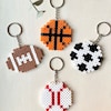 Dog Footprint With Dog Bone - Perler Bead Keychains - Etsy
