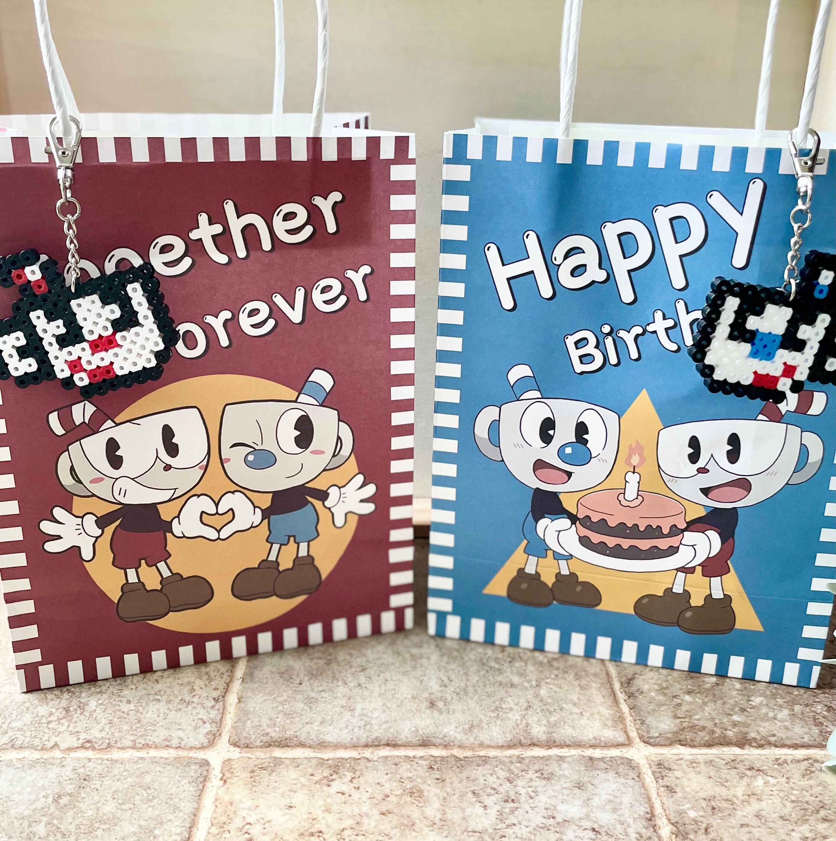 Cuphead Mugman Keychains Favors - Etsy
