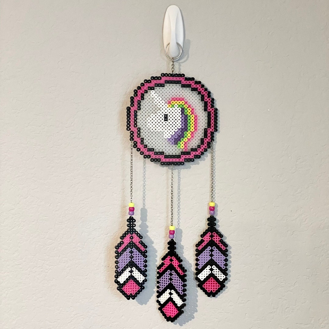 Unicorn Perler Beads Dream Catcher - Etsy