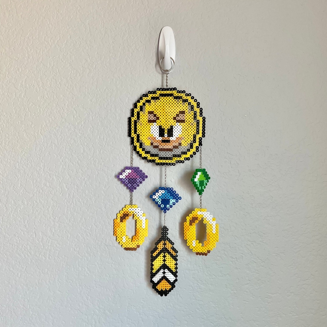 Super Sonic Perler Beads Dream Catcher - Etsy