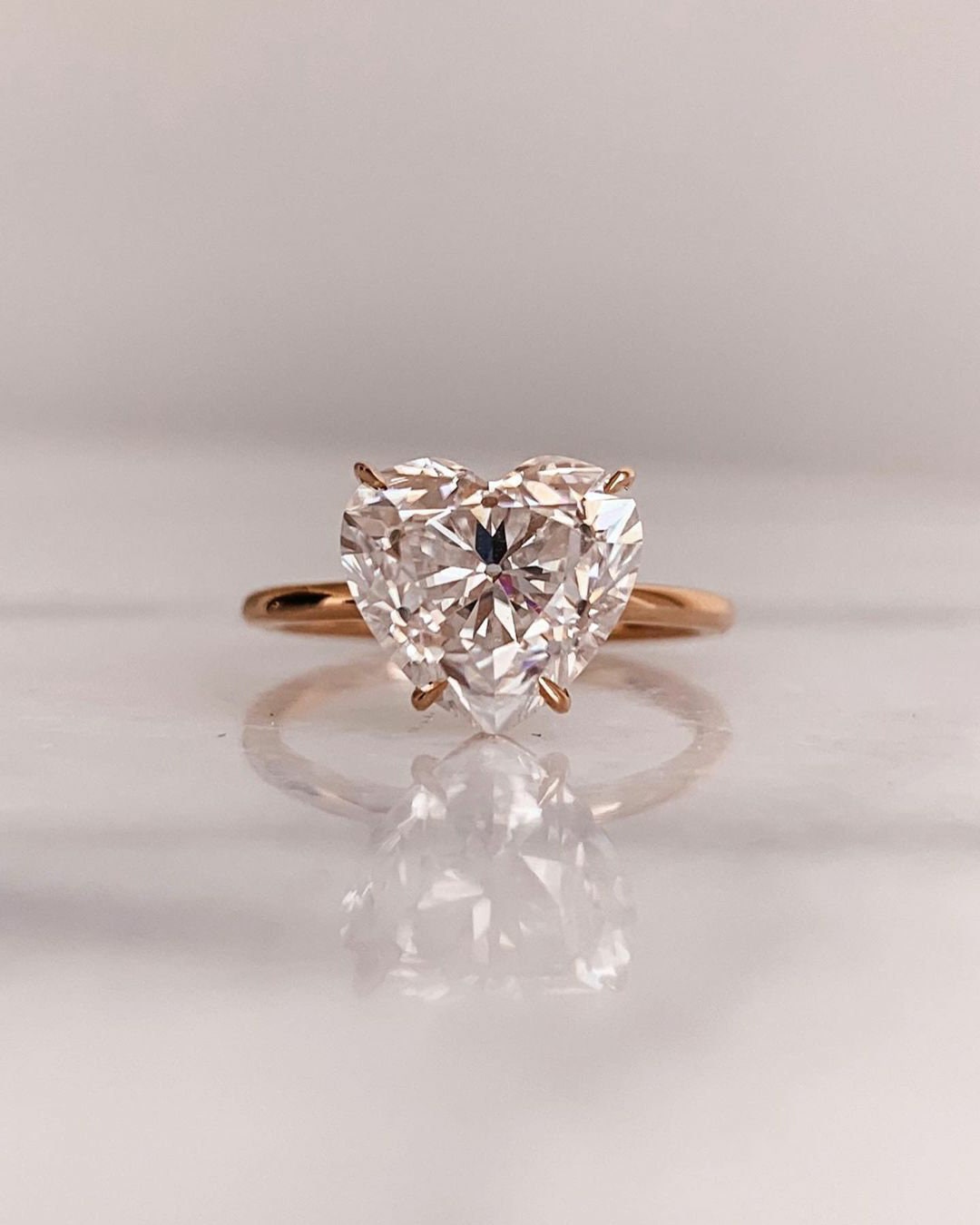 Heart Cut Moissanite Diamond Wedding Band 3 Ct Moissanite Colorless ...