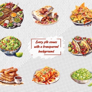 Watercolor Mexican Food Mexican Food Clipart Mexican Restaurant PNG ...