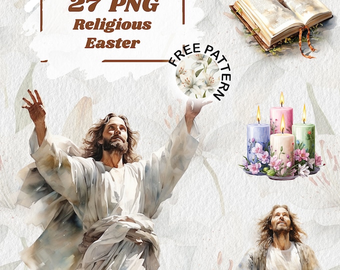 Cute Jesus Clipart, Christian Easter Png, Watercolor Jesus, Kids ...