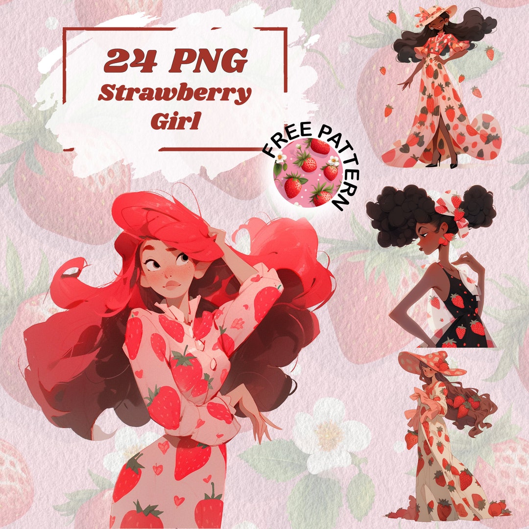 Strawberry Woman Clipart, Strawberry Images Woman Clipart Planner ...