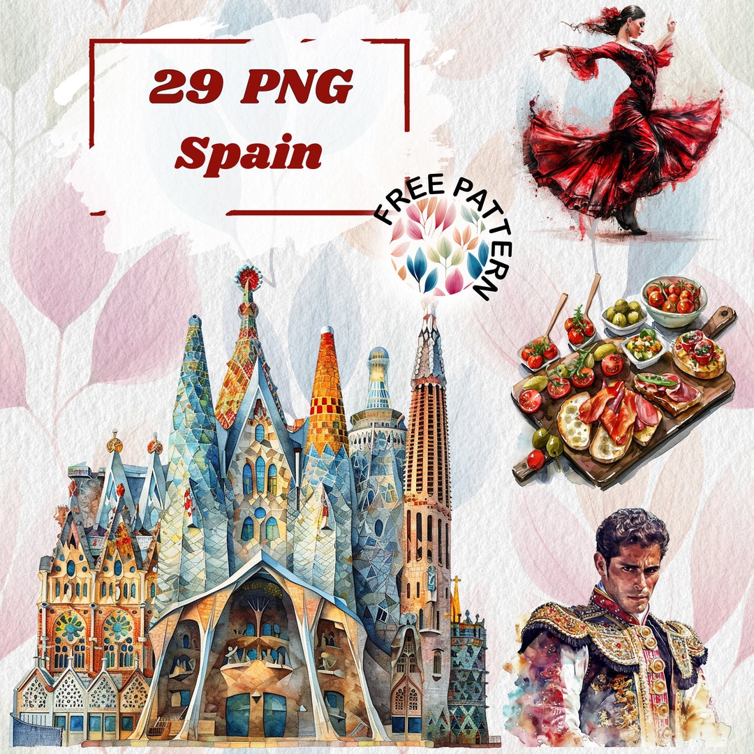 Watercolor Spain Clipart, Printable Europe Toreador Png, Spanish Travel ...
