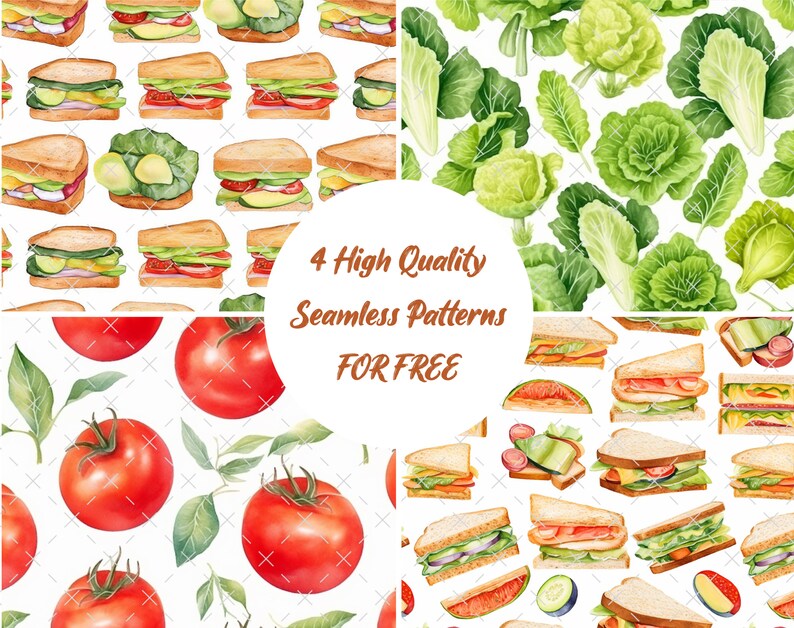 Watercolor Sandwich Clipart Fast Food Clipart Grilled Cheese - Etsy