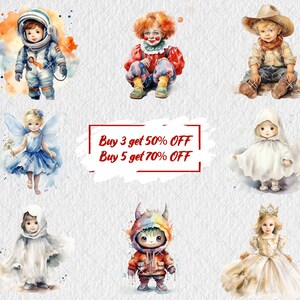 Halloween Costume Clip Art, Watercolor Halloween, Halloween Kids, Cute ...