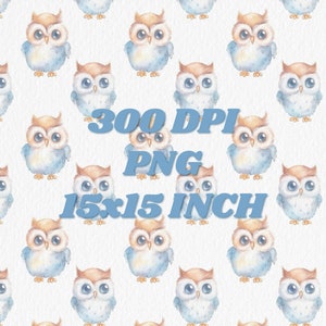 Sweet Baby Owls Bundle Cartoon Owl PNG Watercolor Owls Bundle Cute Baby ...