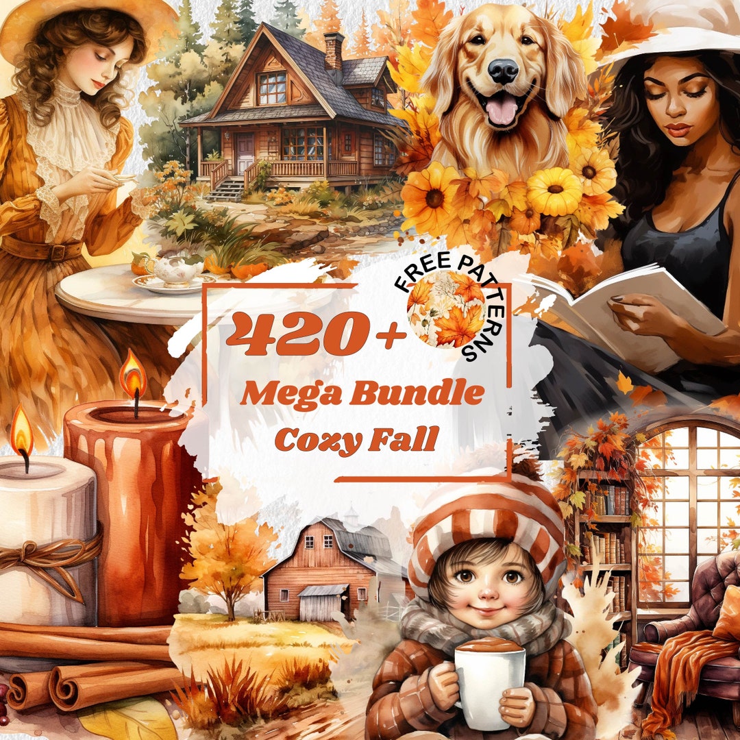 420 MEGA Cozy Fall Clipart Bundle Fall Images Autumn PNG - Etsy