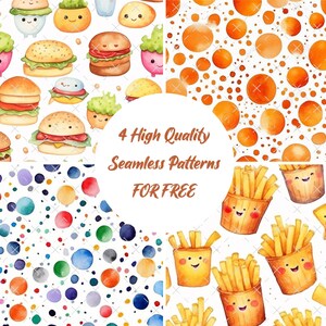 Watercolor Cute Food Kawaii Food Kawaii Clipart Watercolor Food PNG ...
