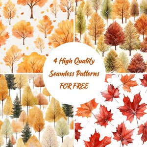 Watercolor Tree Clipart Autumn Clipart Autumn Leaves PNG Fall Trees ...