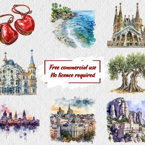 Watercolor Spain Clipart, Printable Europe Toreador Png, Spanish Travel ...