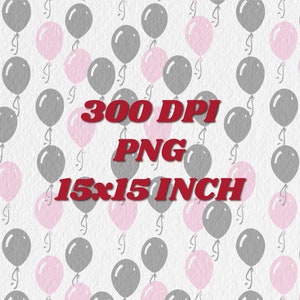 Pink and Black Balloons Clipart PNG, Transparent Background, Stylish ...