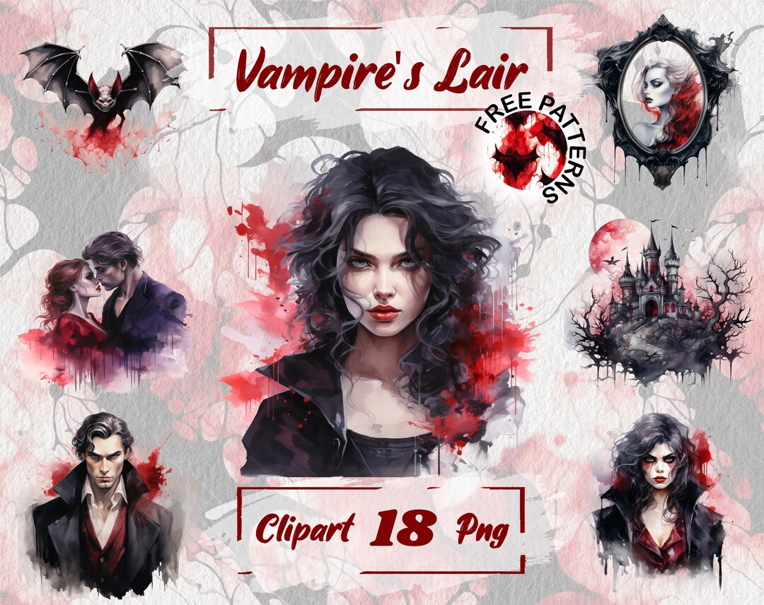 Watercolor Vampire Clipart Halloween PNG Clip Art Halloween Vampire ...