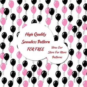 Pink and Black Balloons Clipart PNG, Transparent Background, Stylish ...