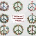 Christmas Peace Sign Clipart PNG, Festive Holiday Peace Symbol Graphics ...