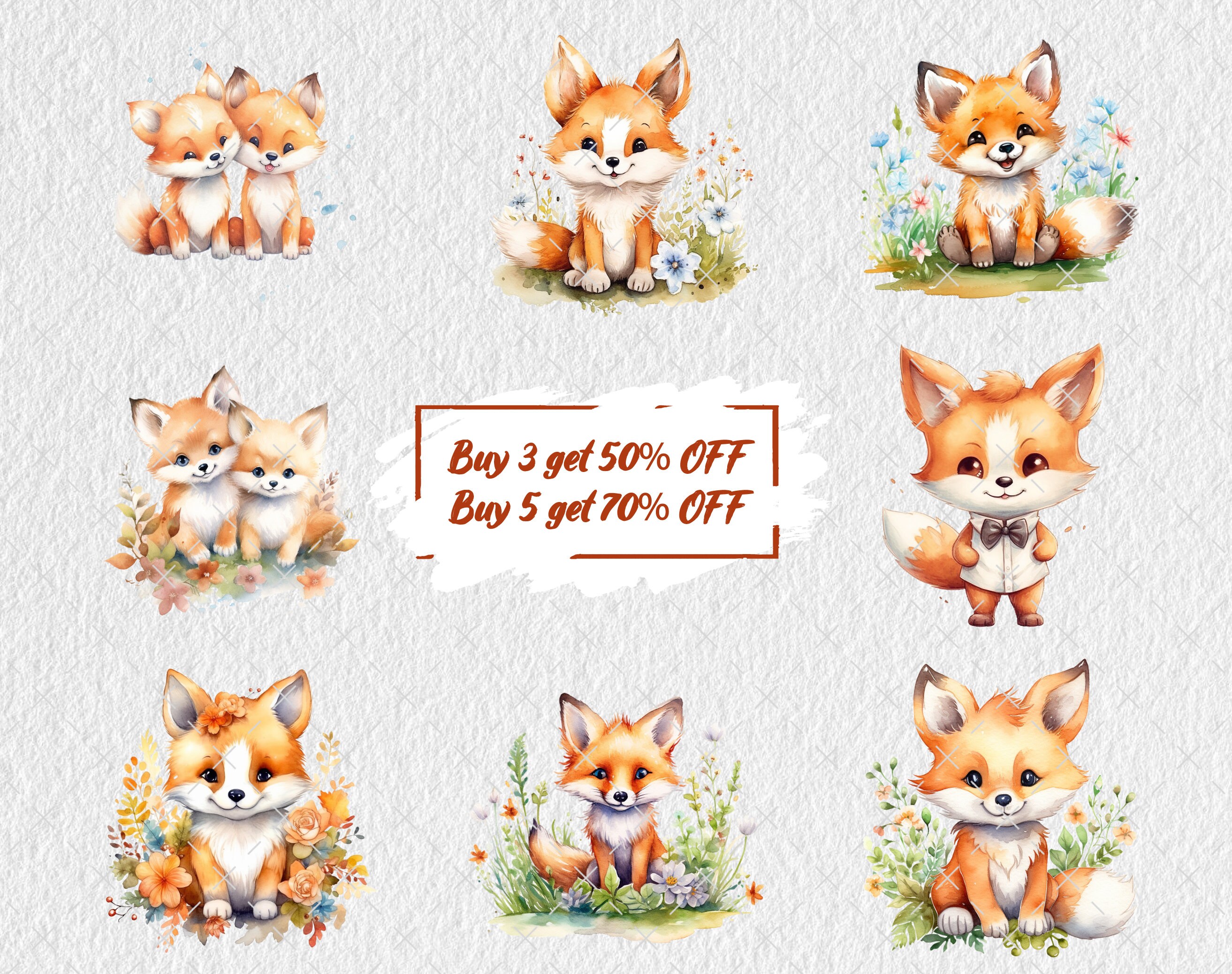 Cute Baby Fox Clipart