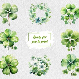 Watercolor Clover Clipart. Grass Clipart. Floral Shamrock Wreaths ...