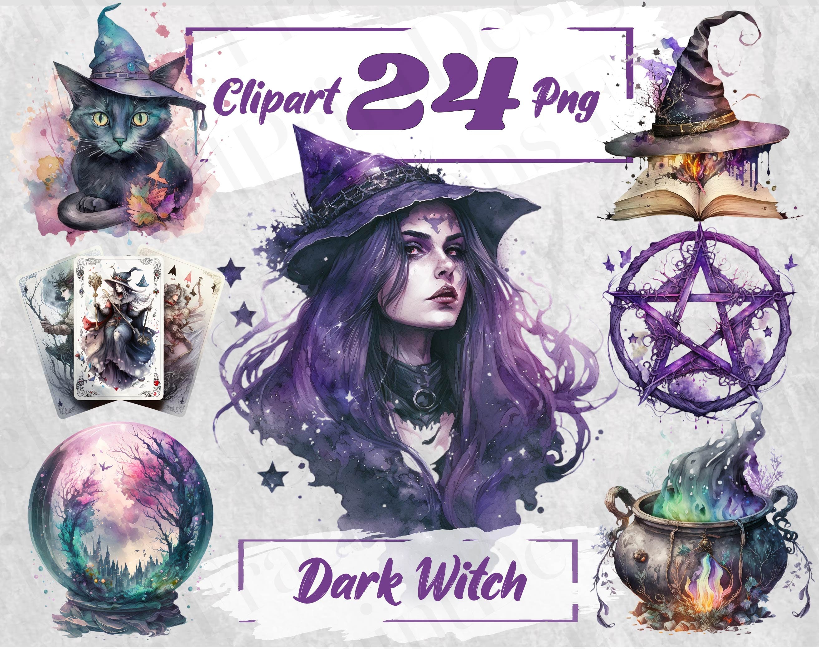 Dark Witch Clipart Witchcraft PNG Clipart Witch Clipart PNG - Etsy UK