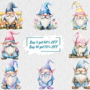 Pastel Gnome Clipart Images, Pastel Clipart, Spring Gnome PNG Graphics ...