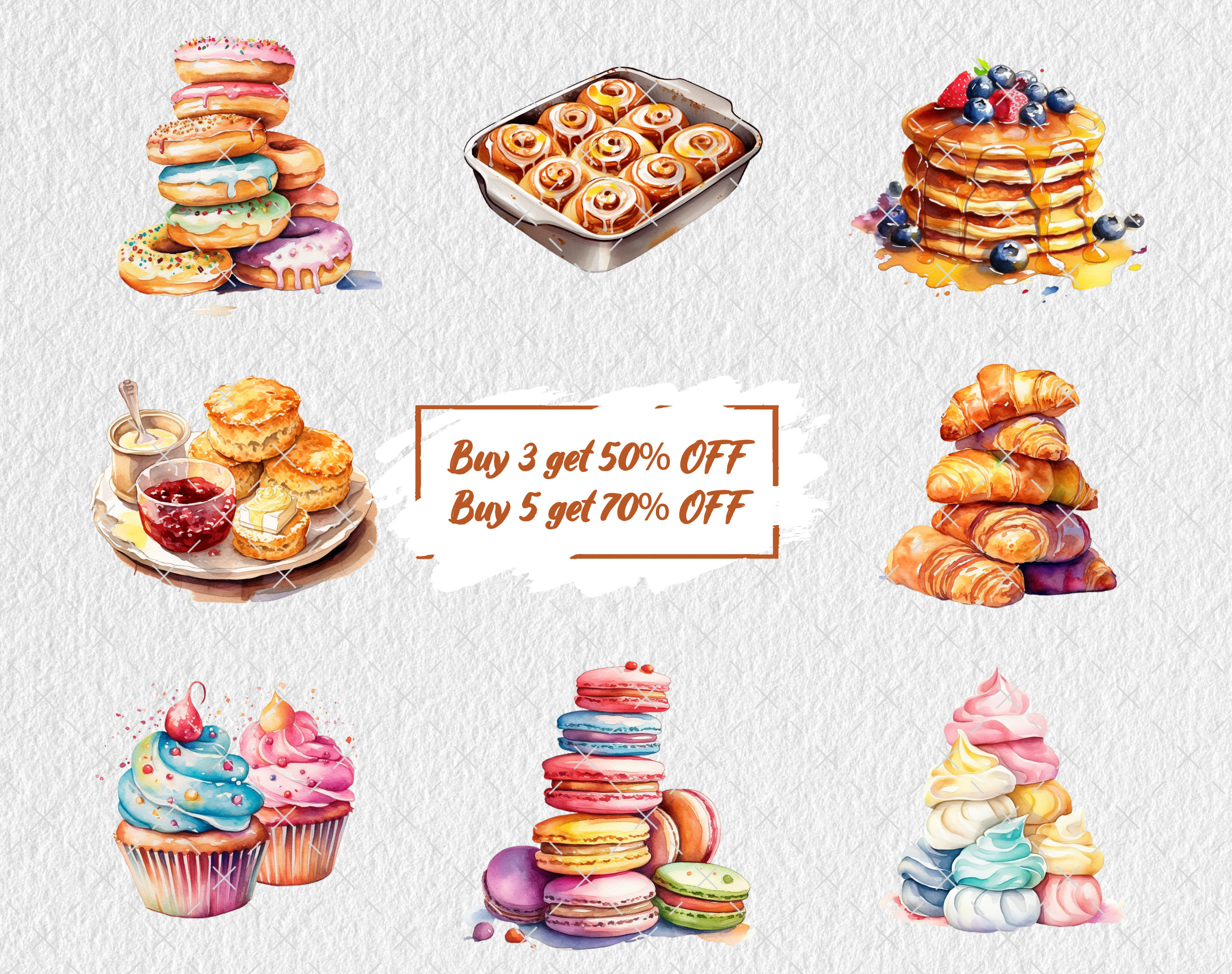 Baking Delights Clipart Watercolor Kitchen PNG Cooking Clipart ...