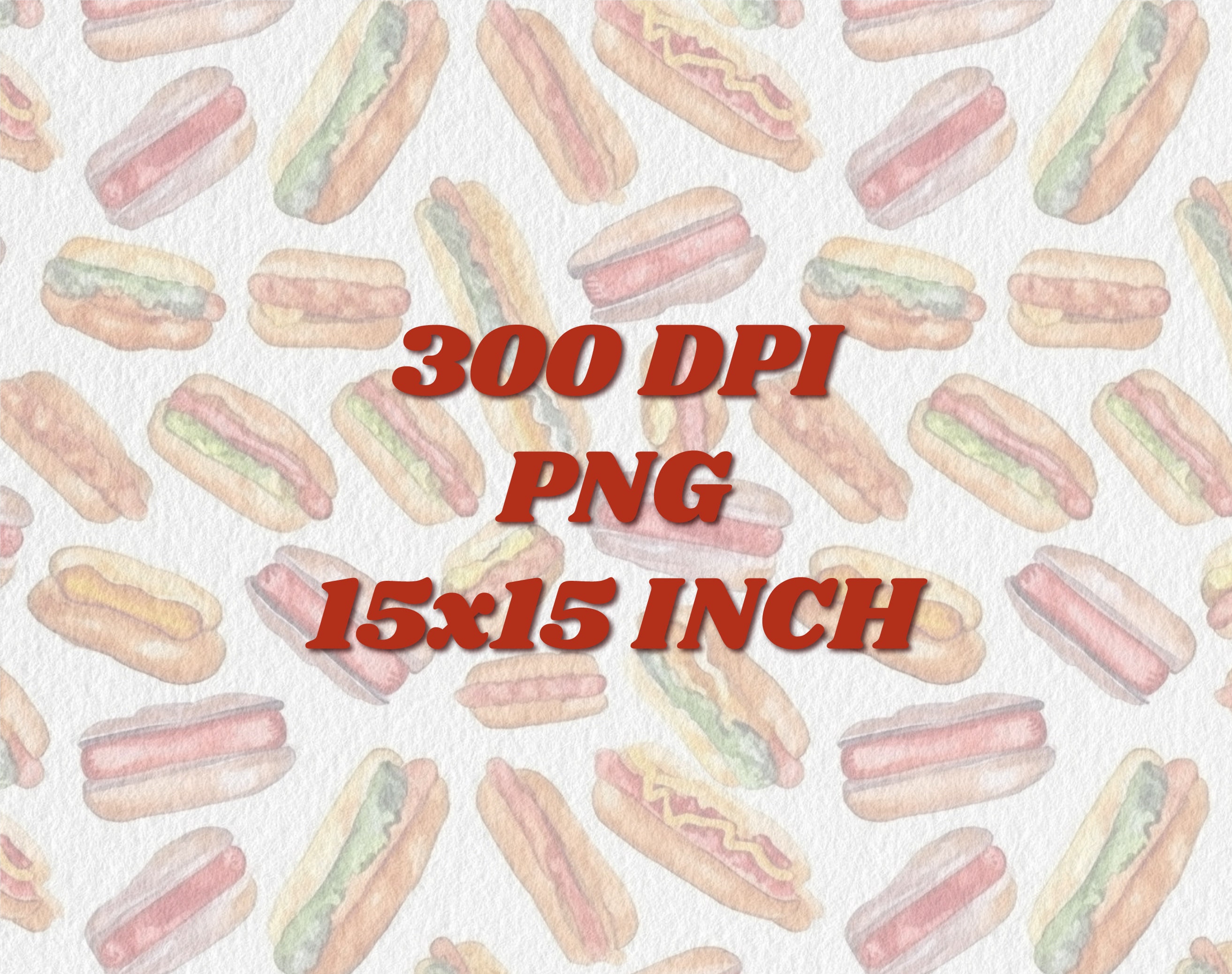Watercolor Hot Dog Fast Food Clipart Hot Dog Clipart Hot Dog PNG Bundle ...