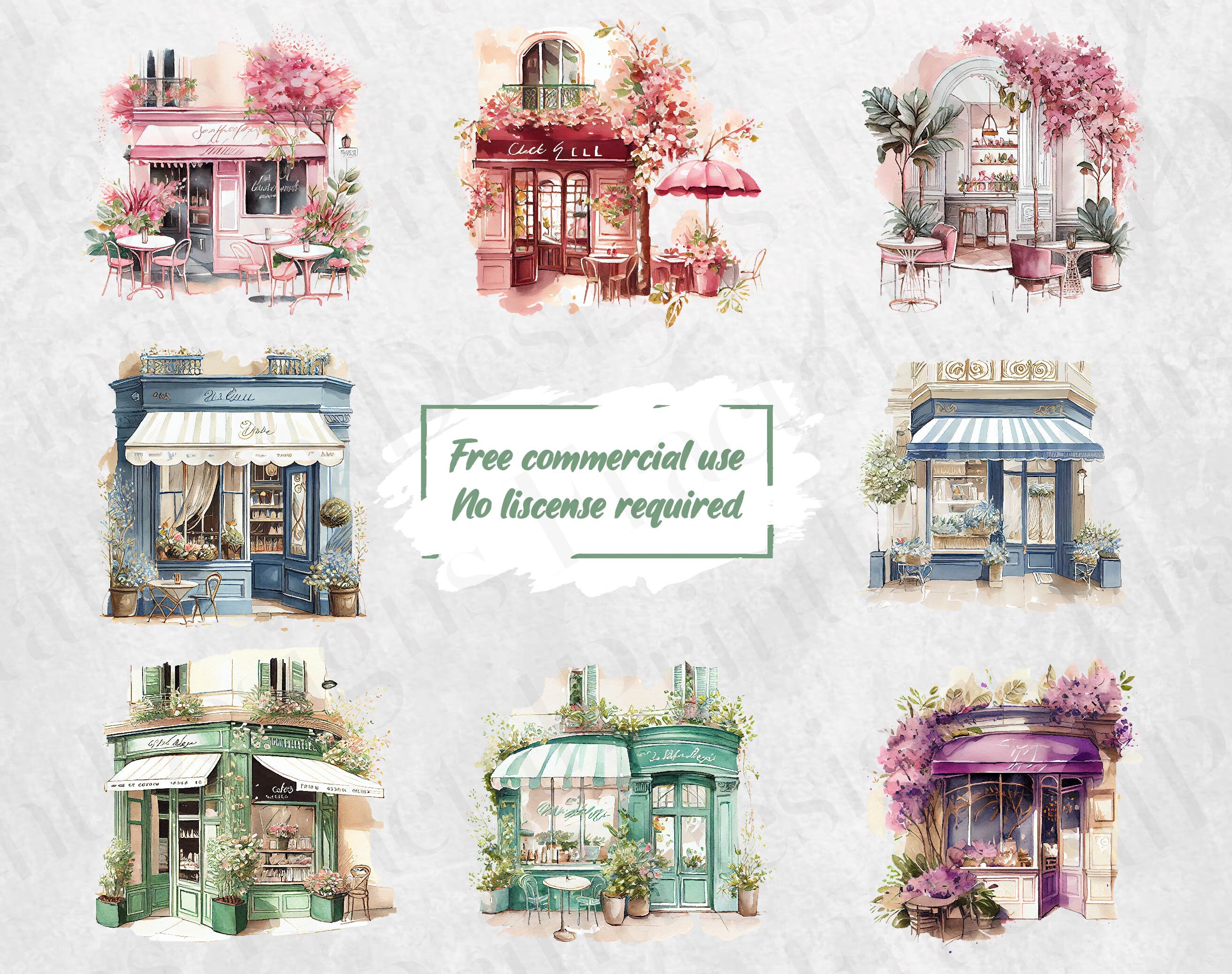 French Café Watercolor Clipart Cozy Café Bundle PNG Café - Etsy