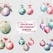 Pastel Christmas Baubles Clipart, Watercolor Clipart Decorations ...