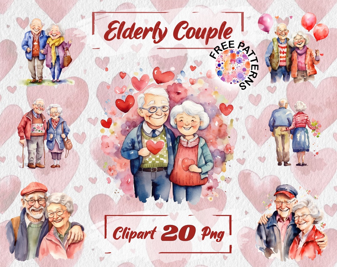 Elderly Couple Clipart Love Clipart Aged Clipart Friendship Clipart Png ...