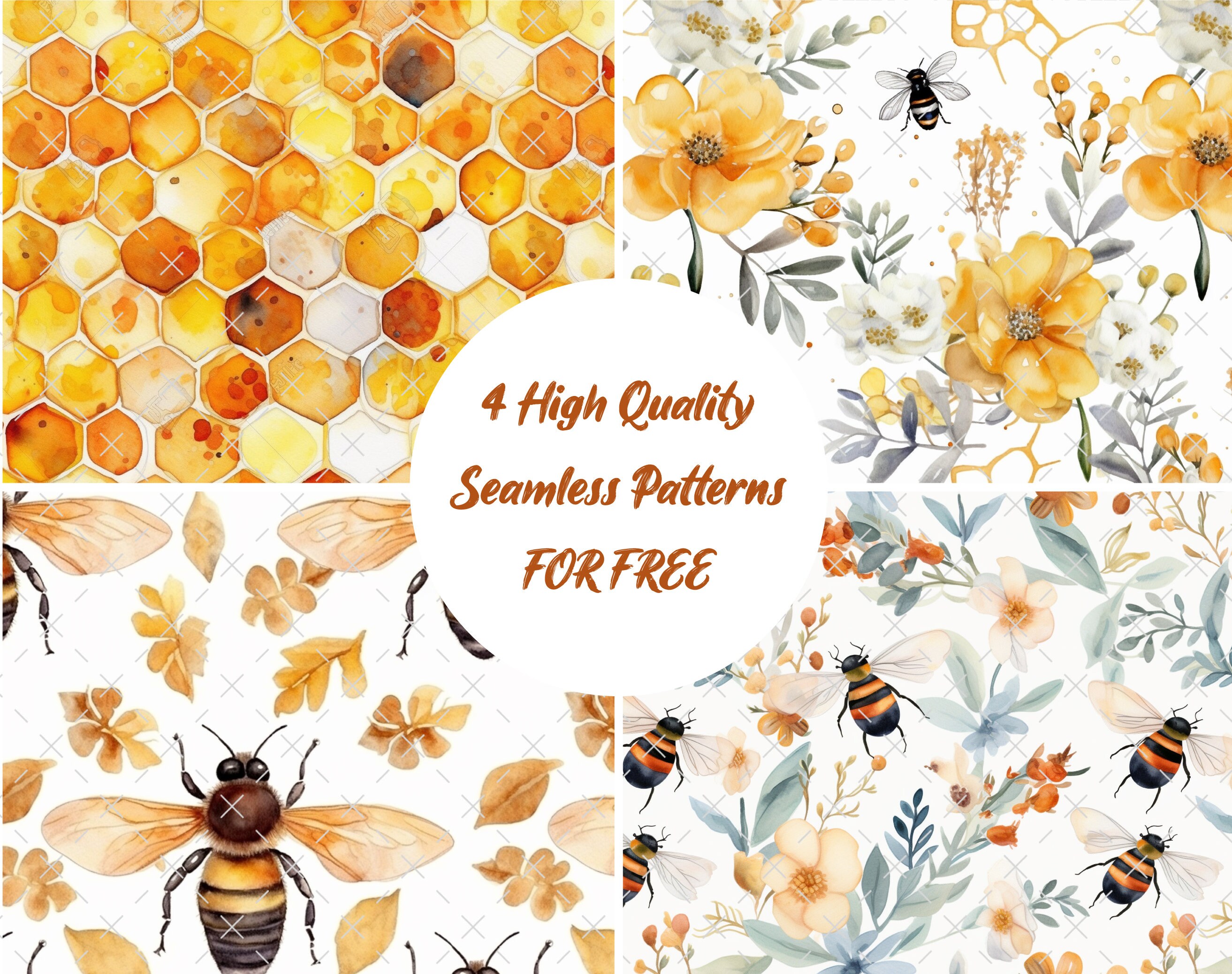 Watercolor Bumble Bee Clipart, Wasp Clip Art, Bug Clipart Bundle ...