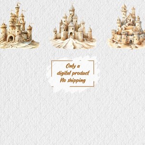 Summer Sandcastle Beach Clipart PNG Bundle Transparent Background Clip ...